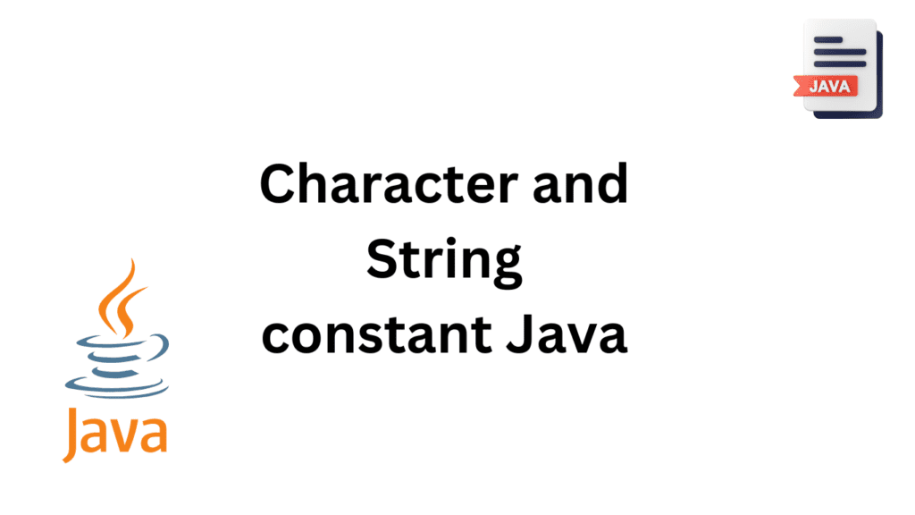 Differentiate Between Character and String Constant Java - Siliconvlsi