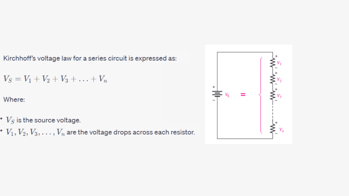 Kirchhoff’s Voltage Law in Series Circuits - Siliconvlsi