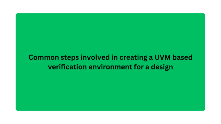 How To Build UVM Environment - Siliconvlsi